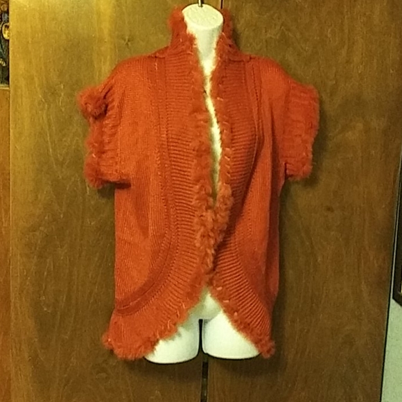 P Luca Milano | Sweaters | Nwot P Luca Milano Paprika Cardigan With Fur ...